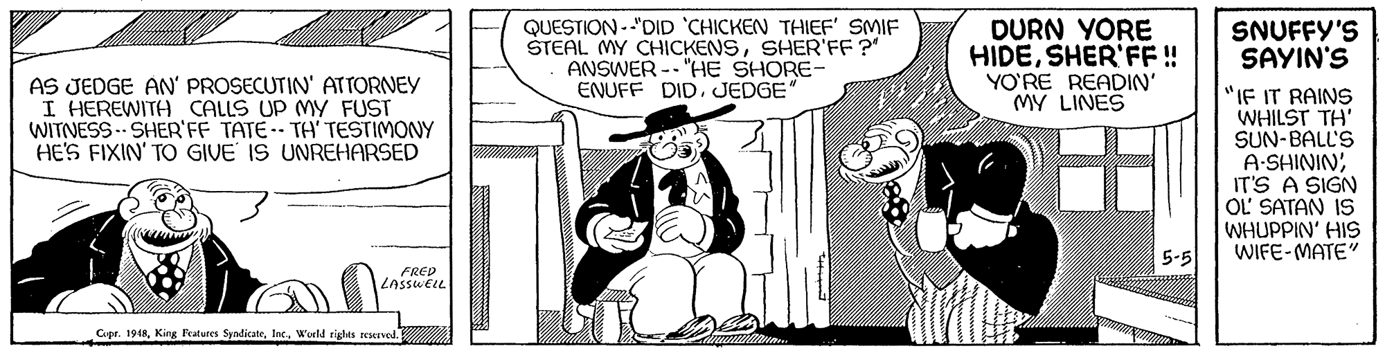 Barney Google And Snuffy Smith Vintage Comic Strip 1948-05-05 | Comics ...