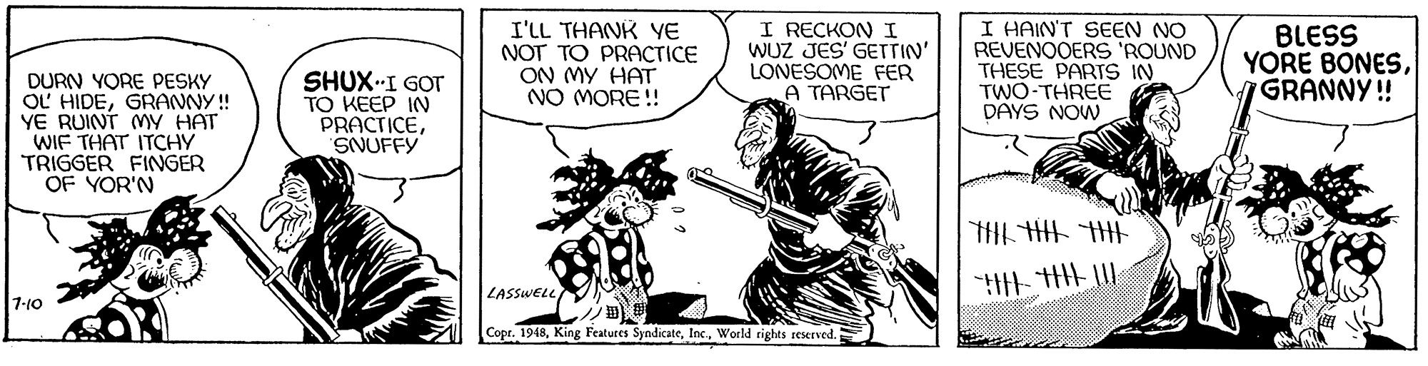 Barney Google And Snuffy Smith Vintage Comic Strip 1948-07-10 | Comics ...
