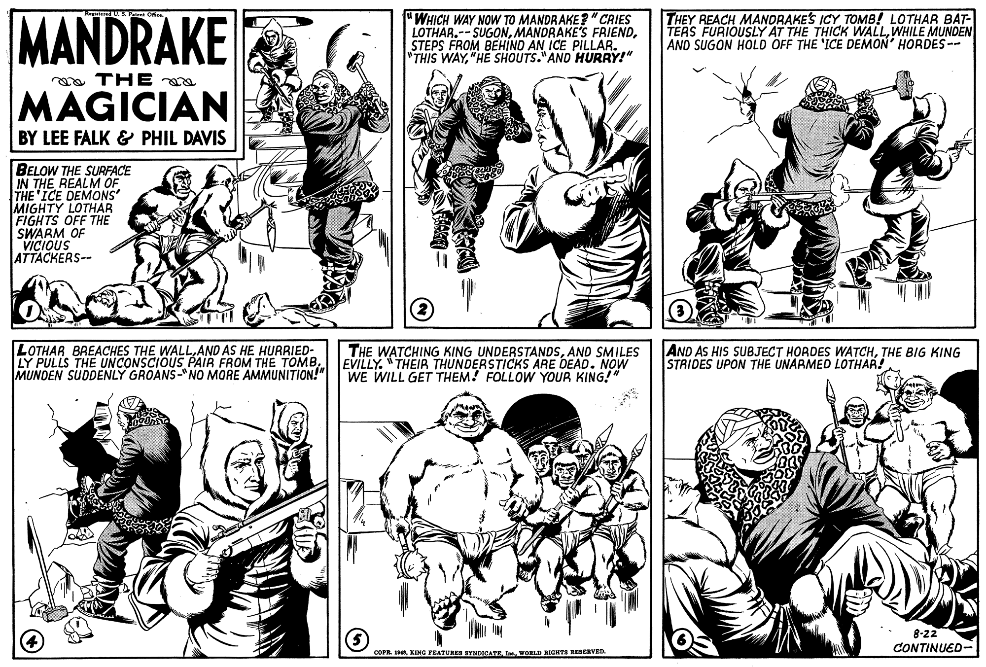 Mandrake The Magician Vintage Sundays Comic Strip 1948-08-22 | Comics ...