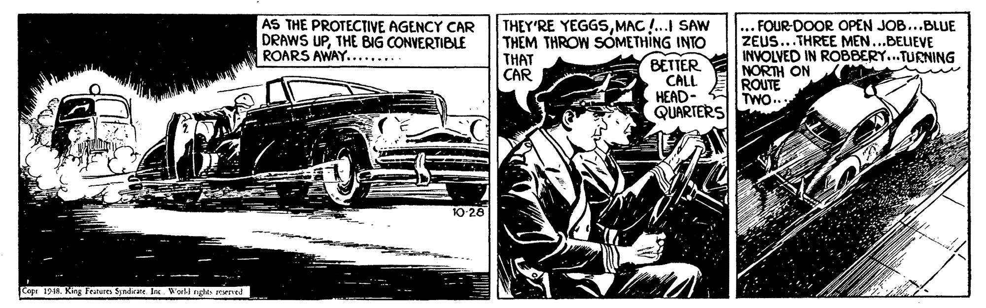 Radio Patrol Comic Strip 1948-10-28 | Comics Kingdom