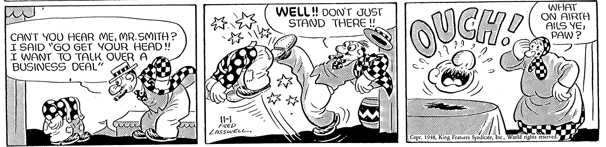 Barney Google And Snuffy Smith Vintage Comic Strip 1948-11-01 | Comics ...