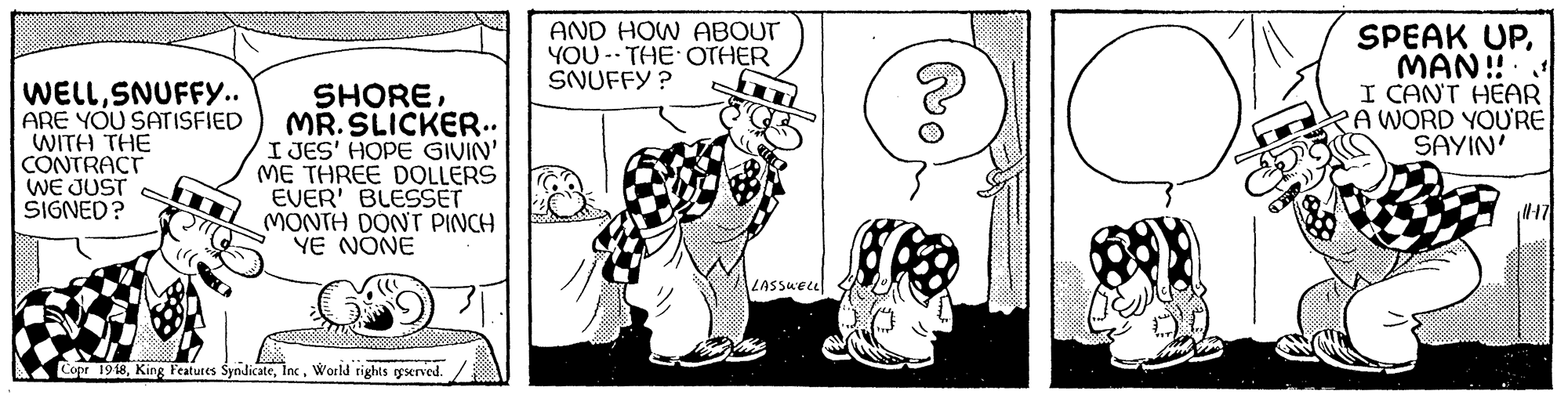 Barney Google And Snuffy Smith Vintage Comic Strip 1948-11-17 | Comics ...