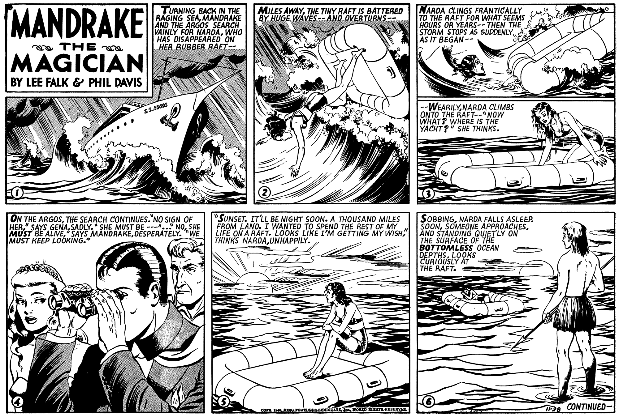 Mandrake The Magician Vintage Sundays Comic Strip 1948-11-28 | Comics ...