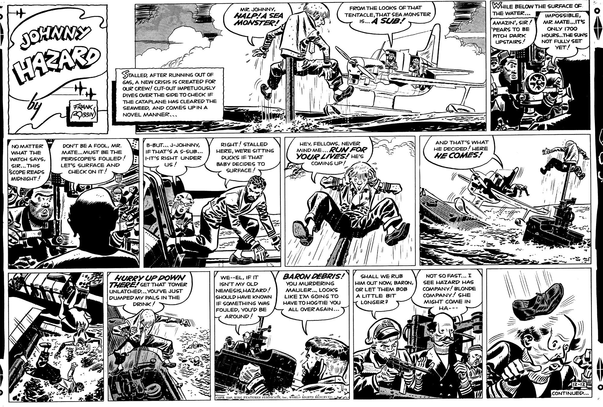 Johnny Hazard Comic Strip 1948-12-12 | Comics Kingdom