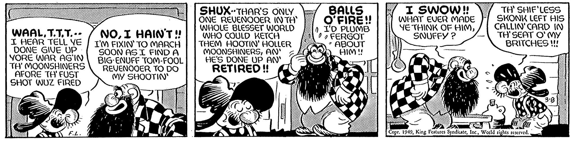 Barney Google And Snuffy Smith Vintage Comic Strip 1949-03-08 | Comics ...