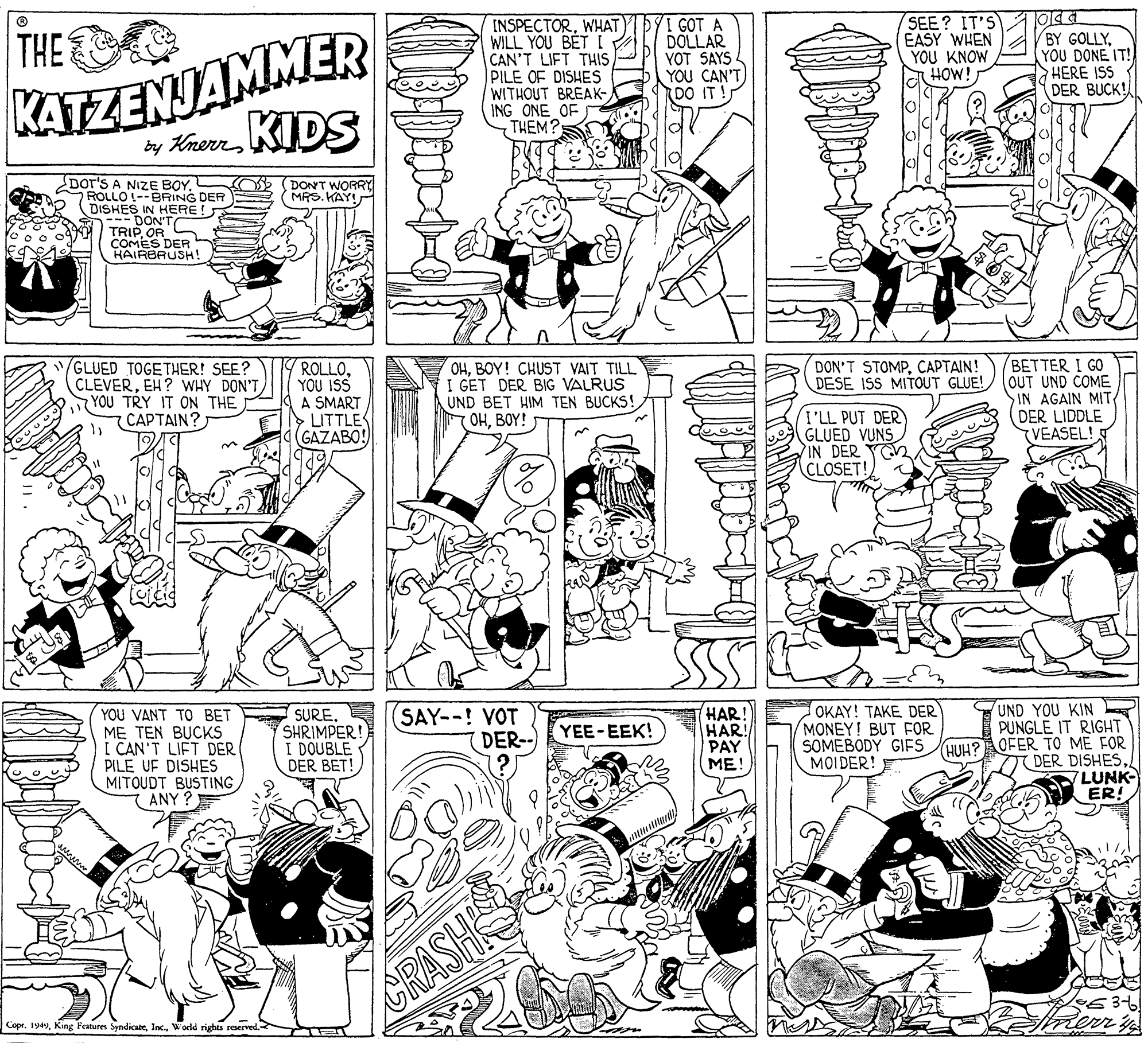 Katzenjammer Kids Vintage Sundays Comic Strip 1949-03-06 | Comics Kingdom