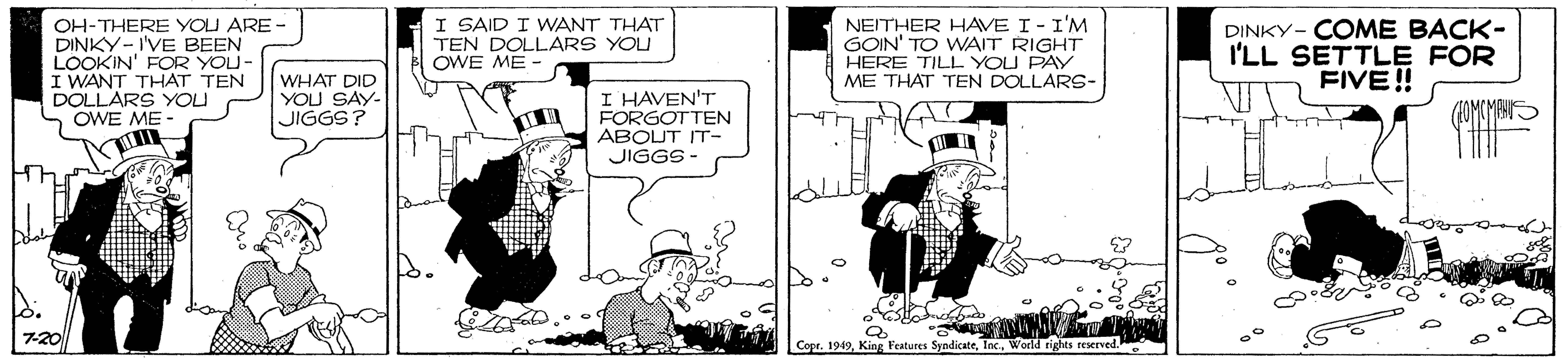 Bringing Up Father Comic Strip 1949-07-20 | Comics Kingdom