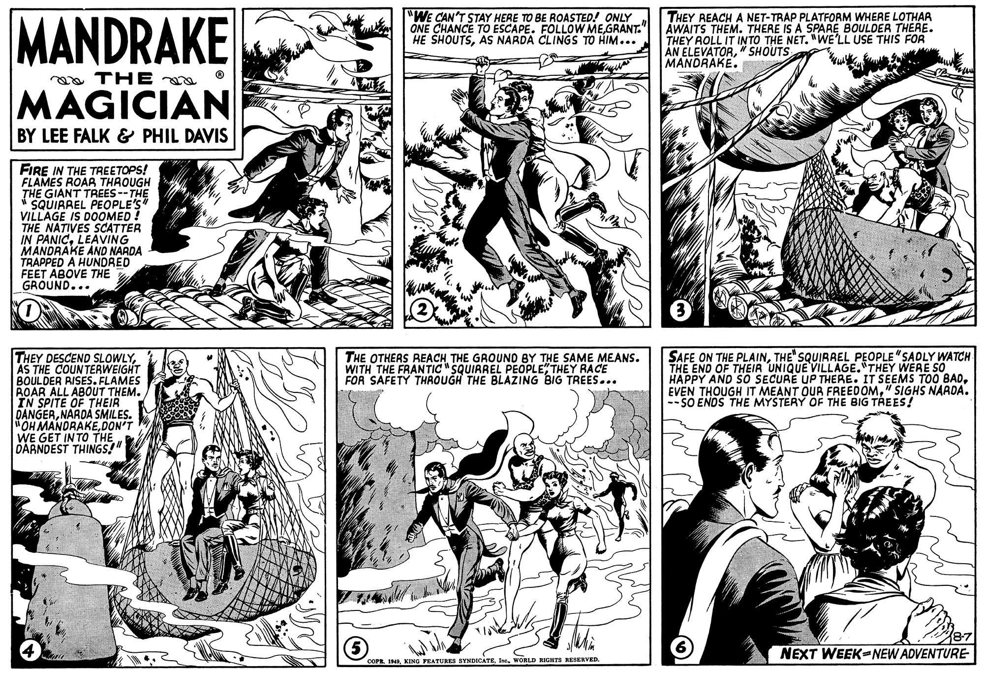 Mandrake The Magician Vintage Sundays Comic Strip 1949-08-07 | Comics ...