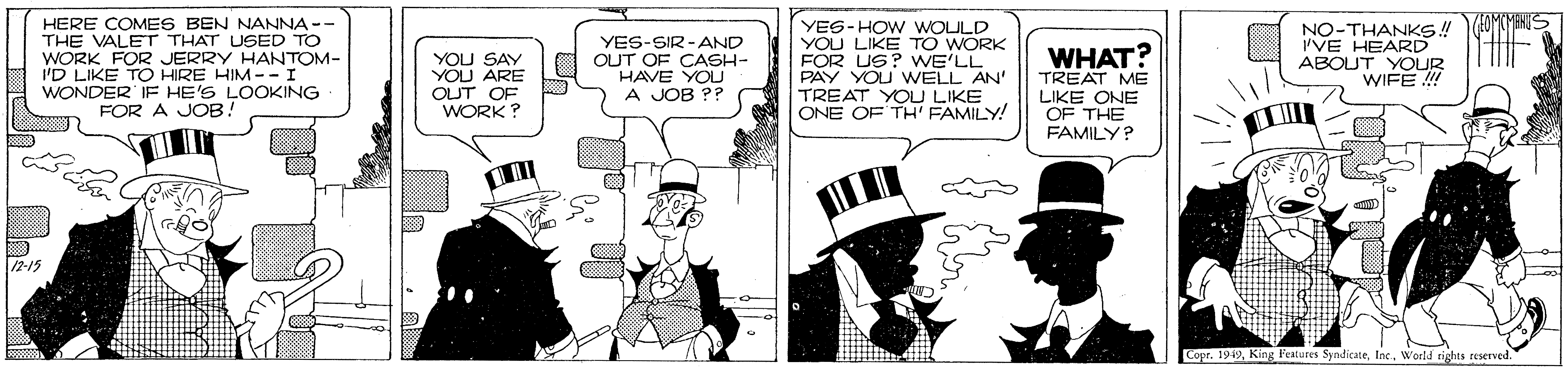 Bringing Up Father Comic Strip 1949-12-15 | Comics Kingdom
