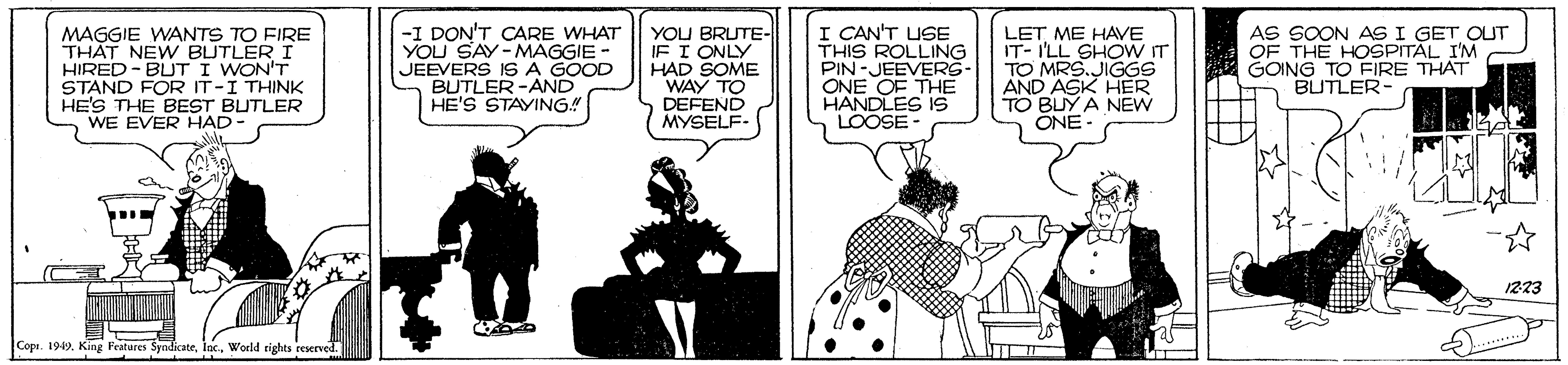 Bringing Up Father Comic Strip 1949-12-23 | Comics Kingdom