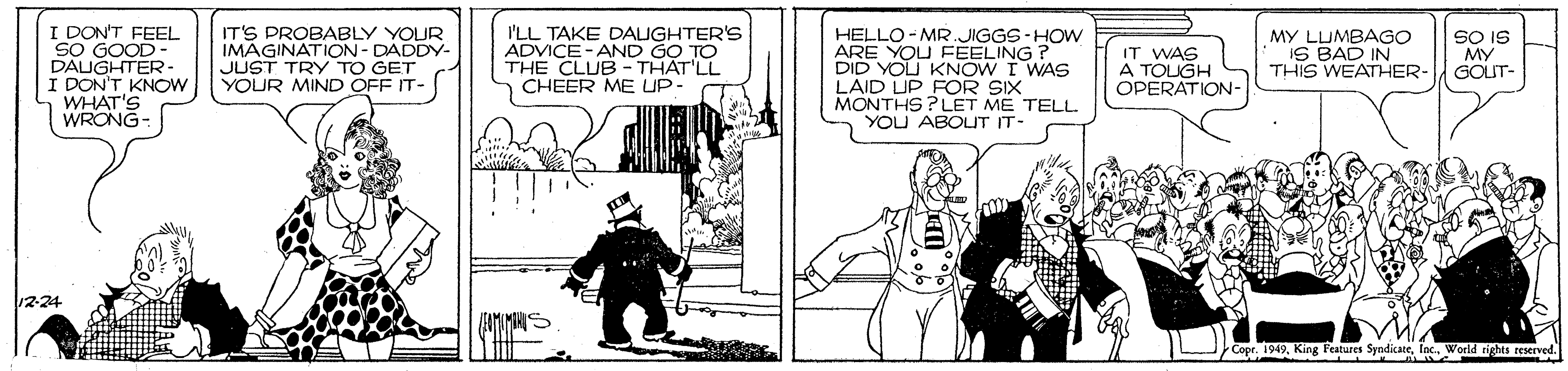 Bringing Up Father Comic Strip 1949-12-24 | Comics Kingdom
