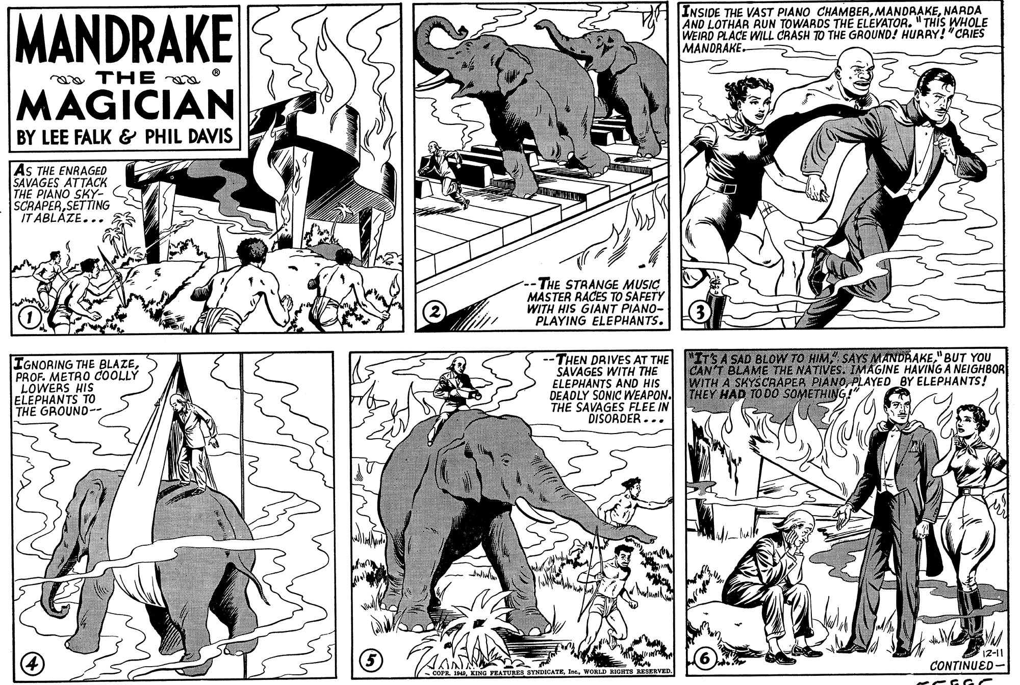 Mandrake The Magician Vintage Sundays Comic Strip 1949-12-11 | Comics ...