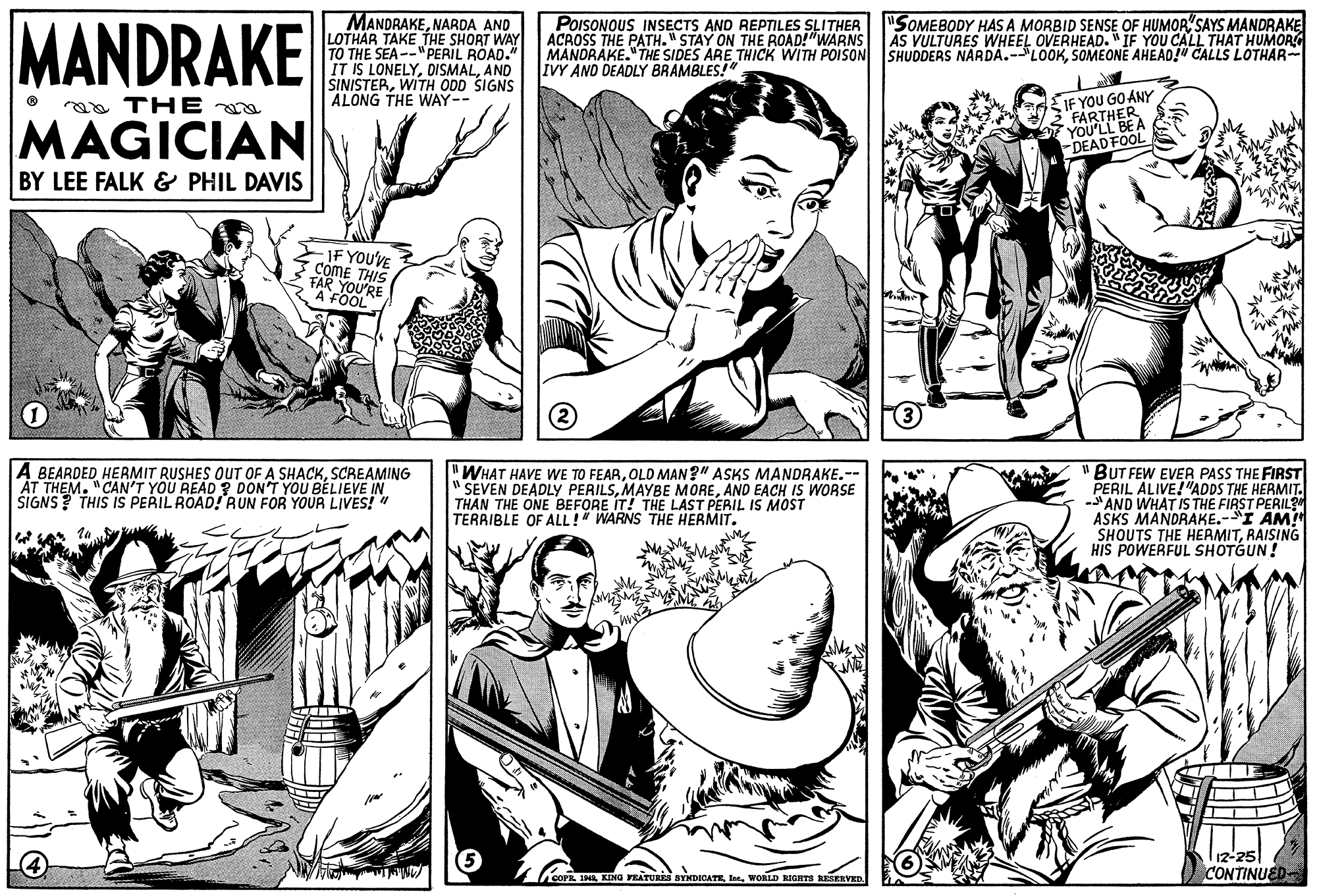 Mandrake The Magician Vintage Sundays Comic Strip 1949-12-25 | Comics ...