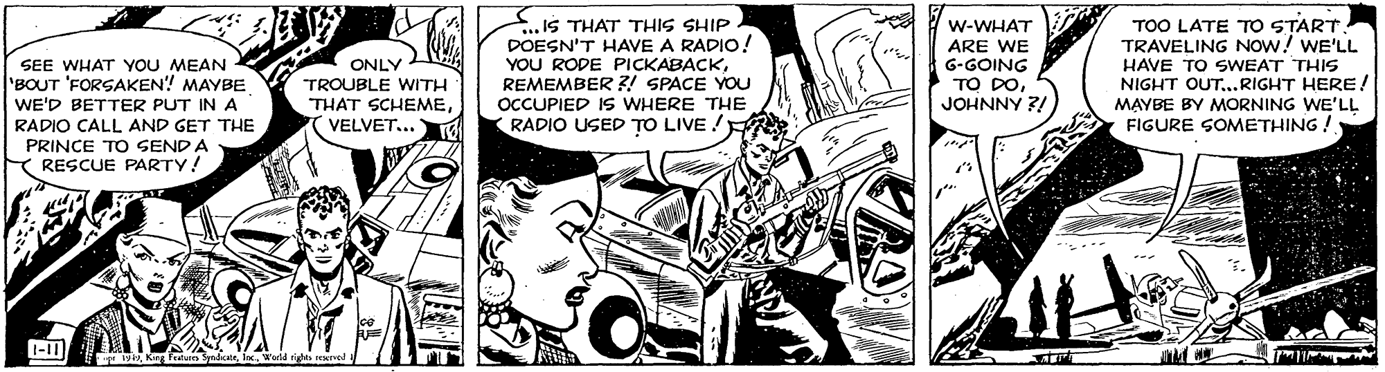 Johnny Hazard Comic Strip 1950-01-11 | Comics Kingdom