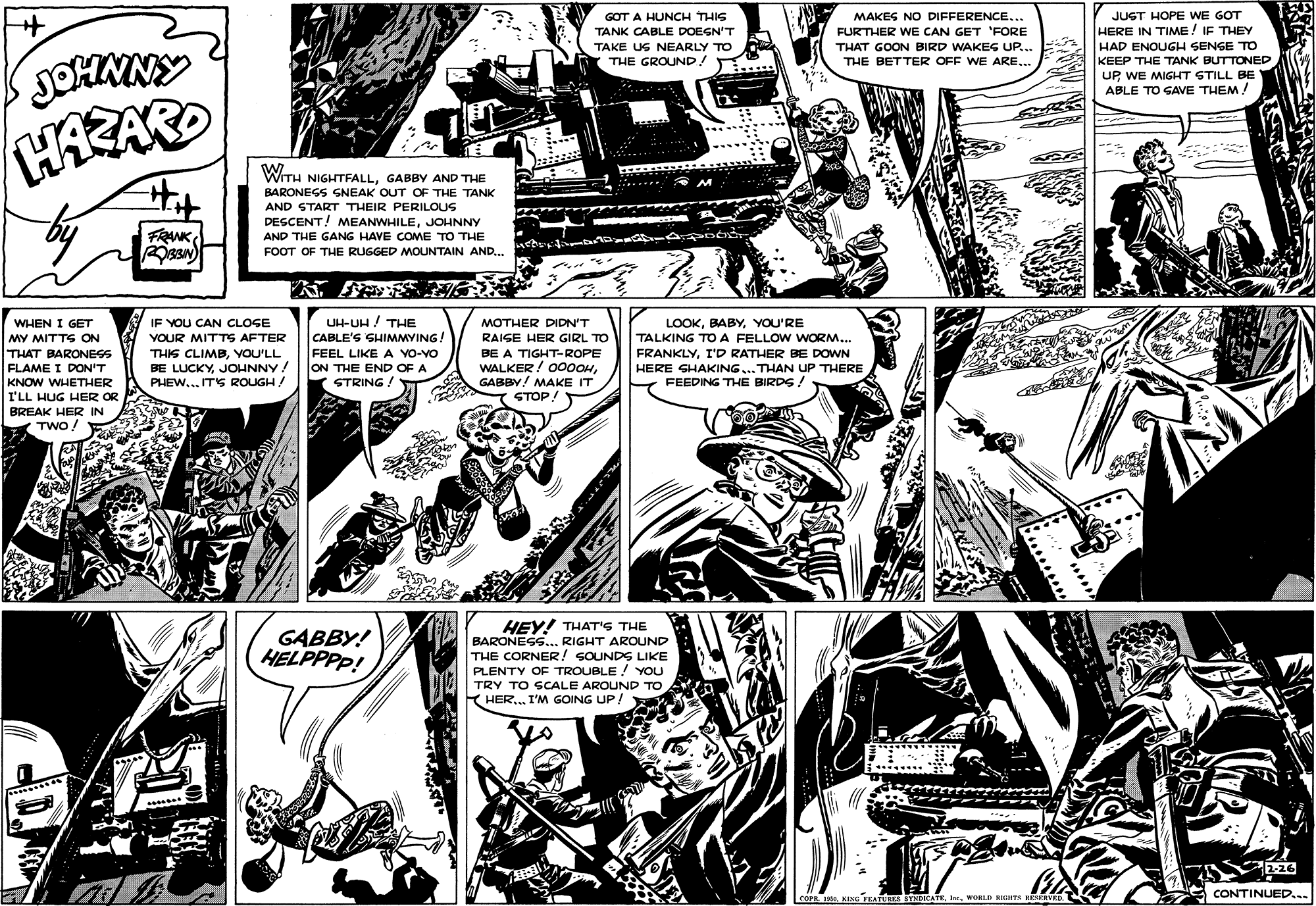 Johnny Hazard Comic Strip 1950-02-26 | Comics Kingdom