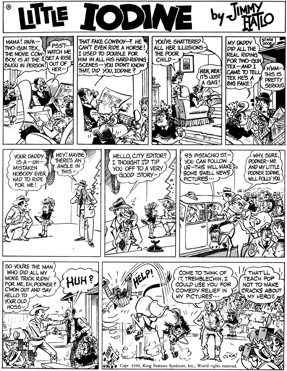 Little Iodine Sundays Comic Strip 1950-04-16 | Comics Kingdom