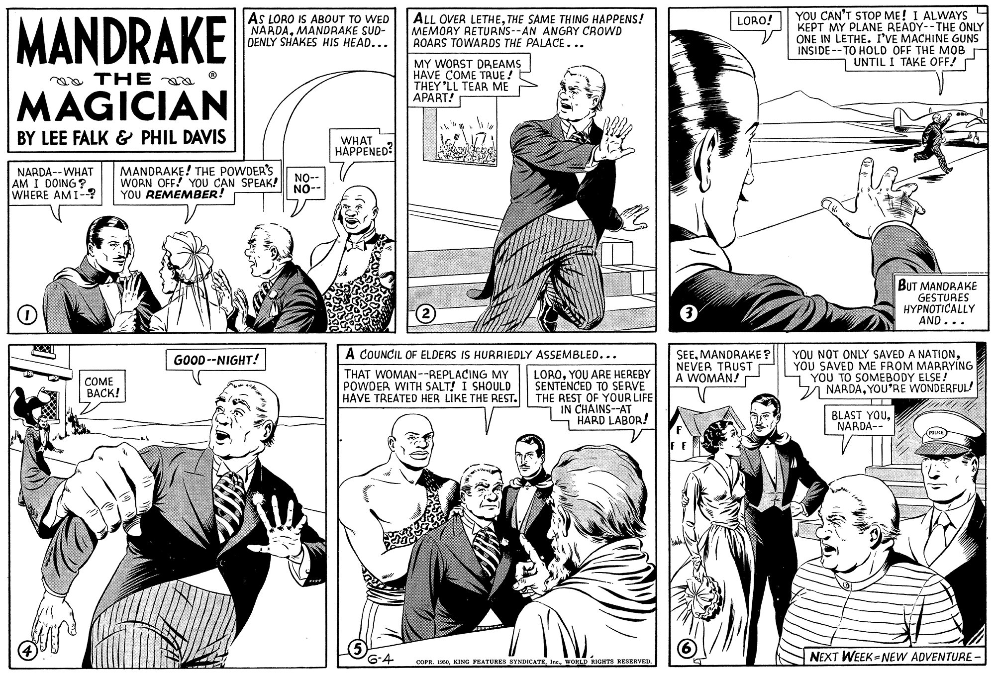 Mandrake The Magician Vintage Sundays Comic Strip 1950-06-04 | Comics ...