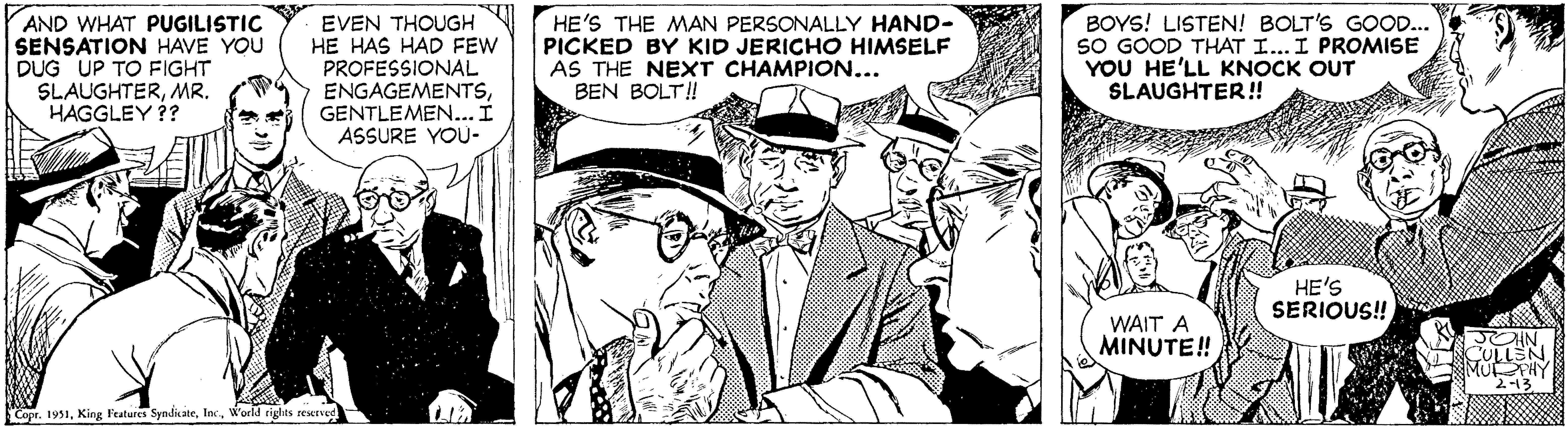 Big Ben Bolt Comic Strip 1951-02-13 | Comics Kingdom