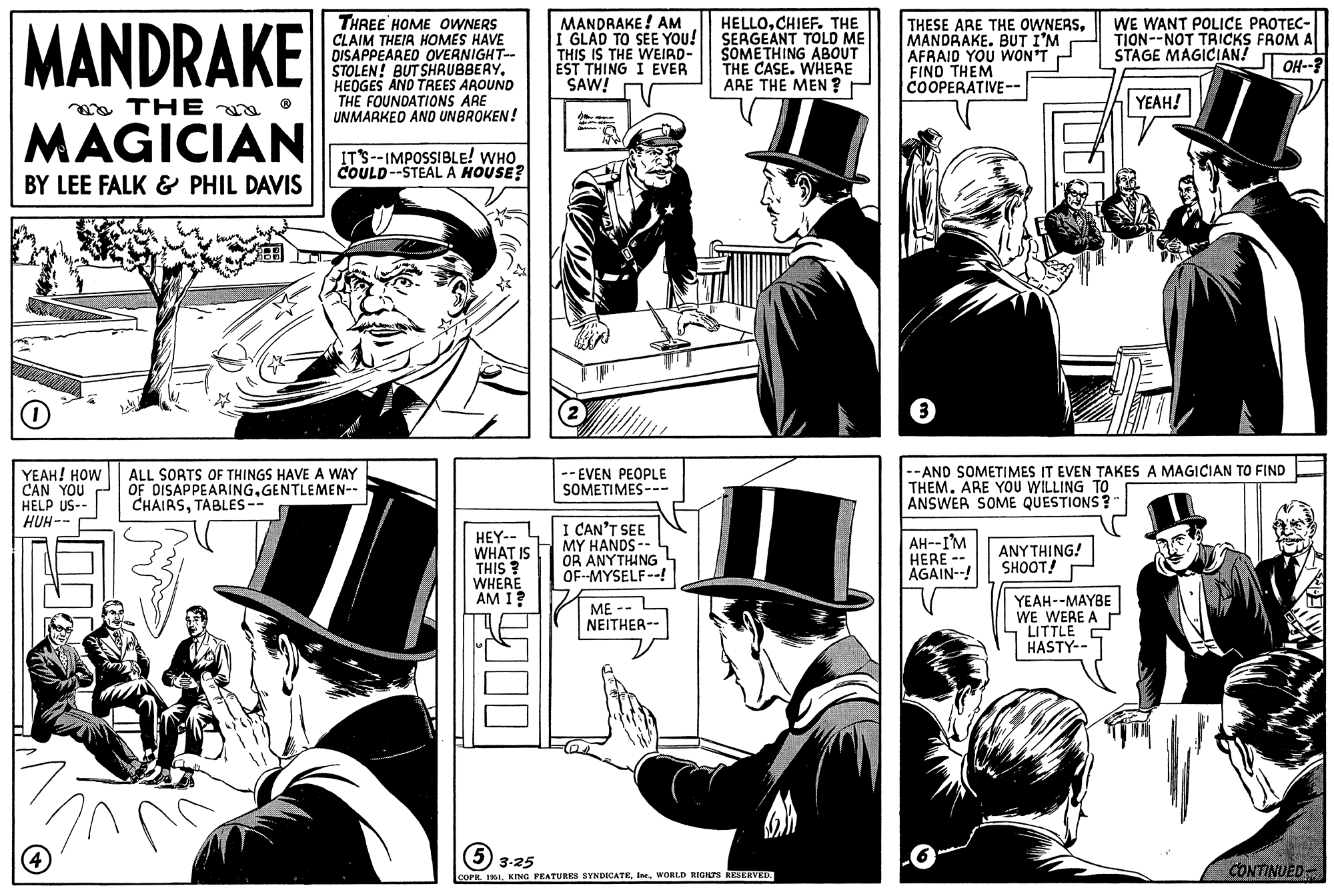 Mandrake The Magician Vintage Sundays Comic Strip 1951-03-25 | Comics ...