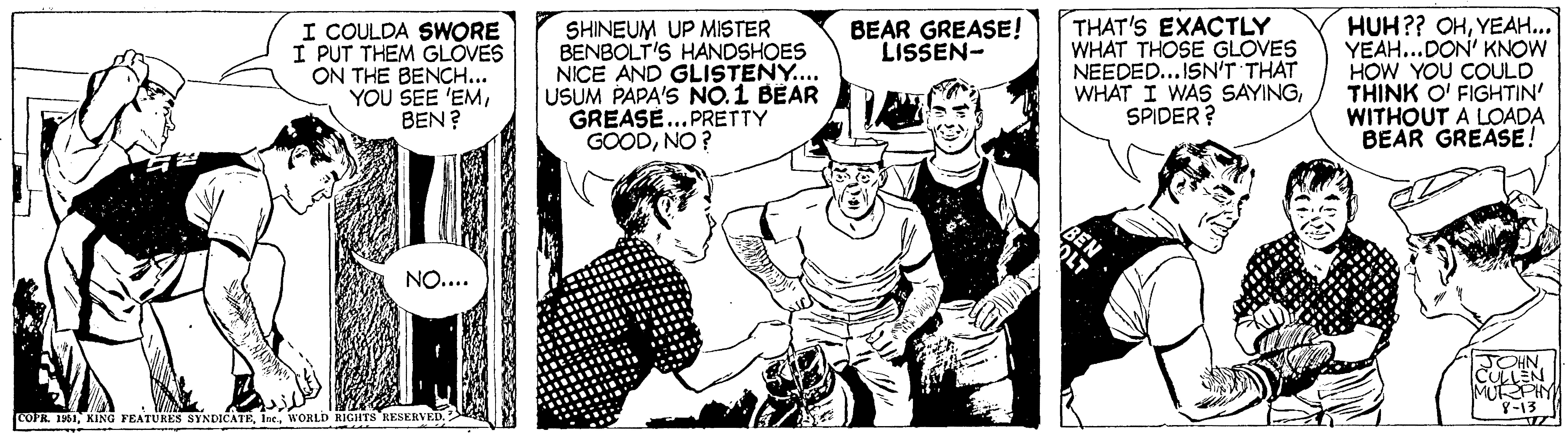 Big Ben Bolt Comic Strip 1951-08-13 | Comics Kingdom
