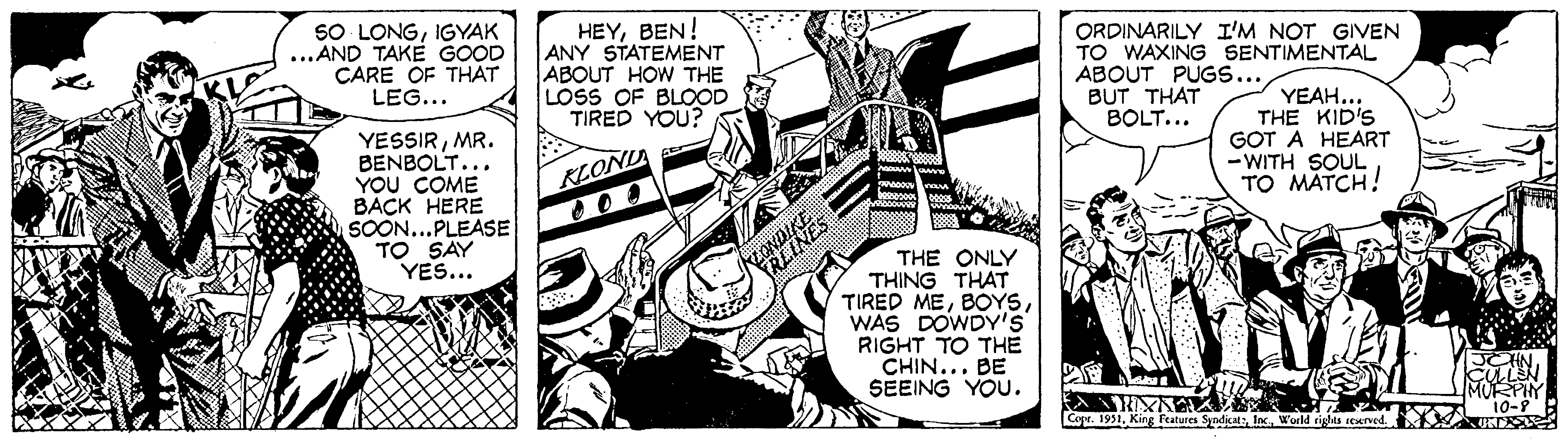 Big Ben Bolt Comic Strip 1951-10-08 | Comics Kingdom