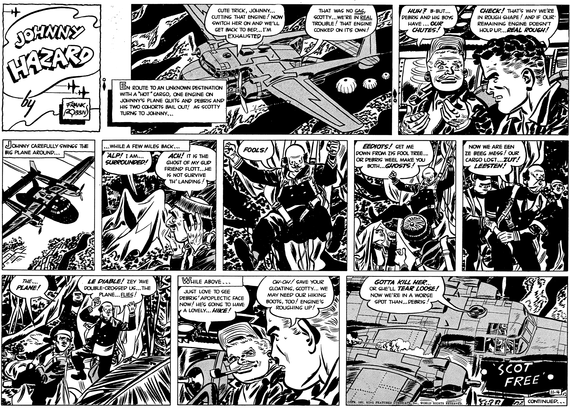 Johnny Hazard Comic Strip 1951-11-04 | Comics Kingdom