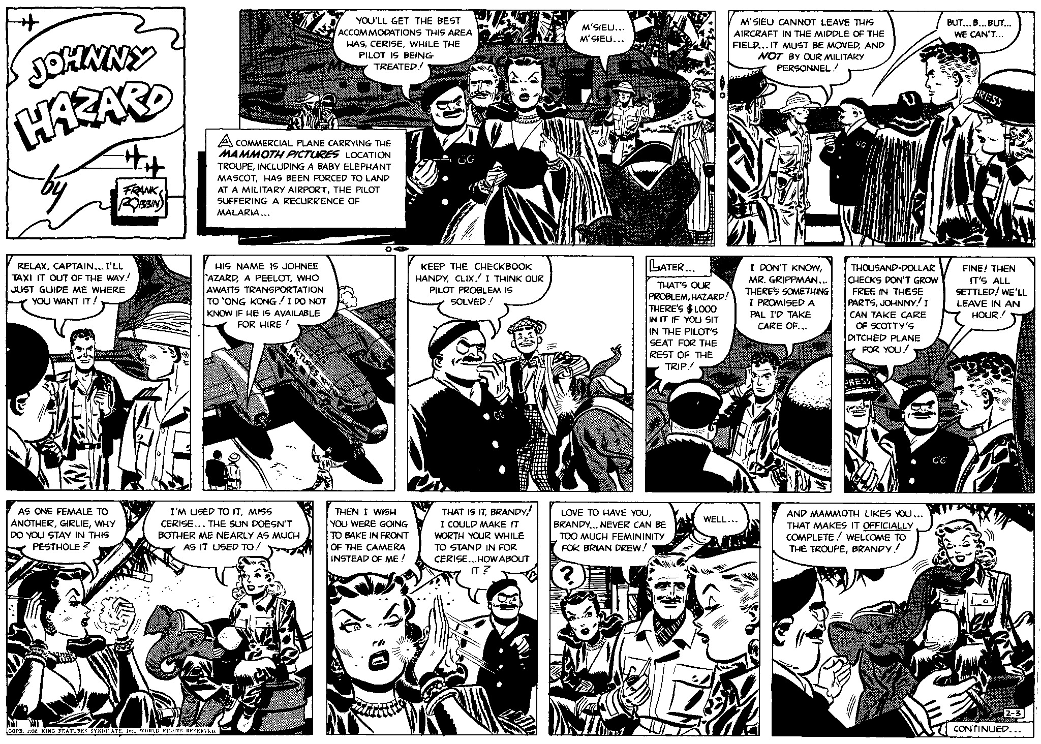 Johnny Hazard Comic Strip 1952-02-03 | Comics Kingdom