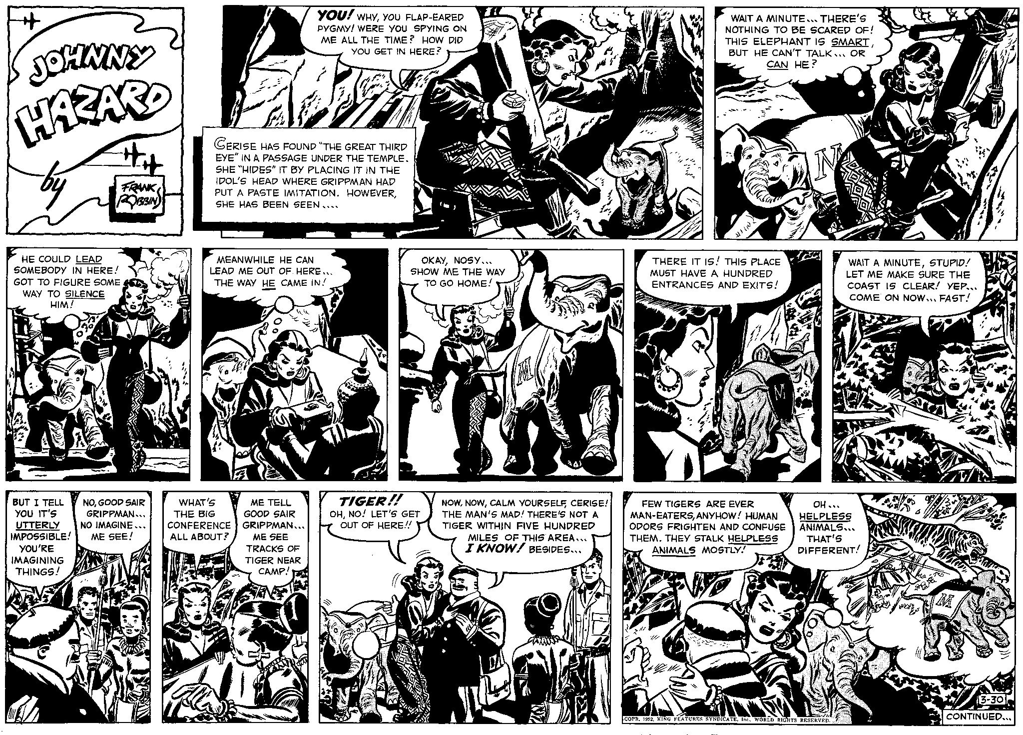 Johnny Hazard Comic Strip 1952-03-30 | Comics Kingdom
