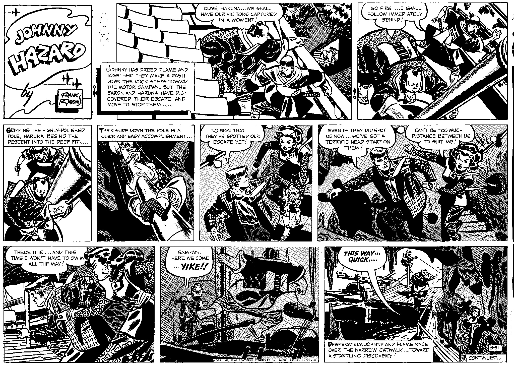 Johnny Hazard Comic Strip 1952-08-31 | Comics Kingdom