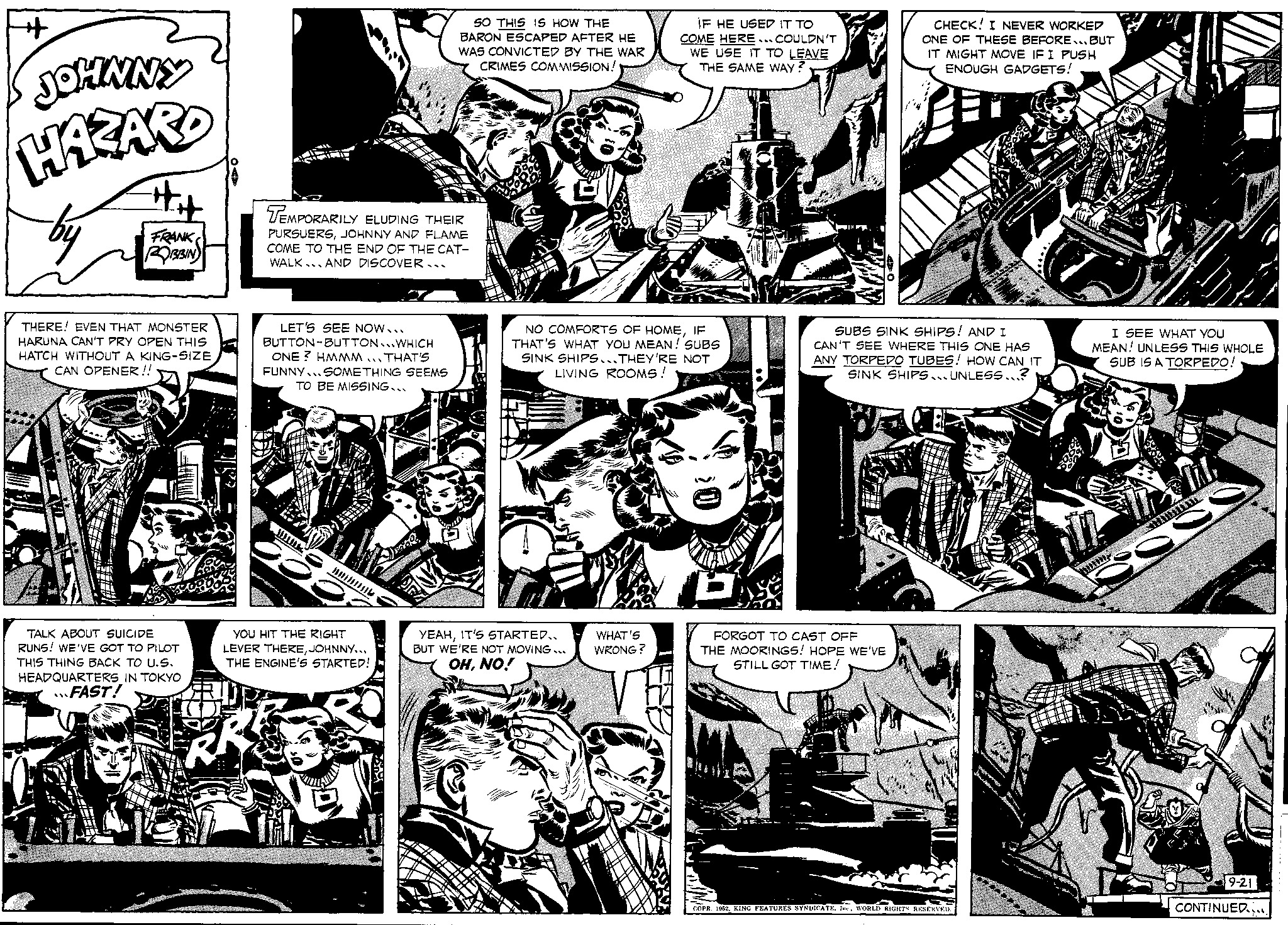 Johnny Hazard Comic Strip 1952-09-21 | Comics Kingdom