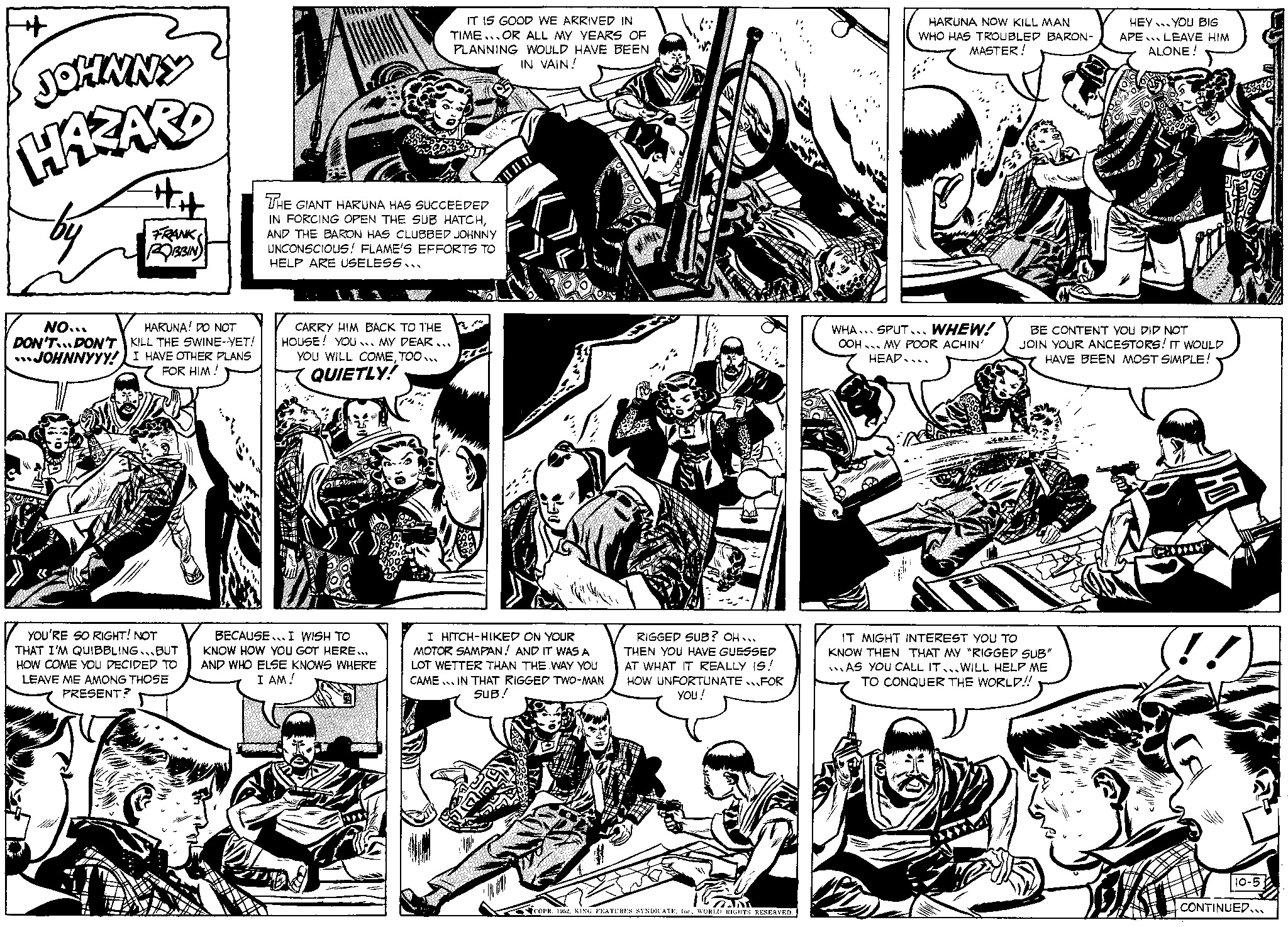 Johnny Hazard Comic Strip 1952-10-05 | Comics Kingdom