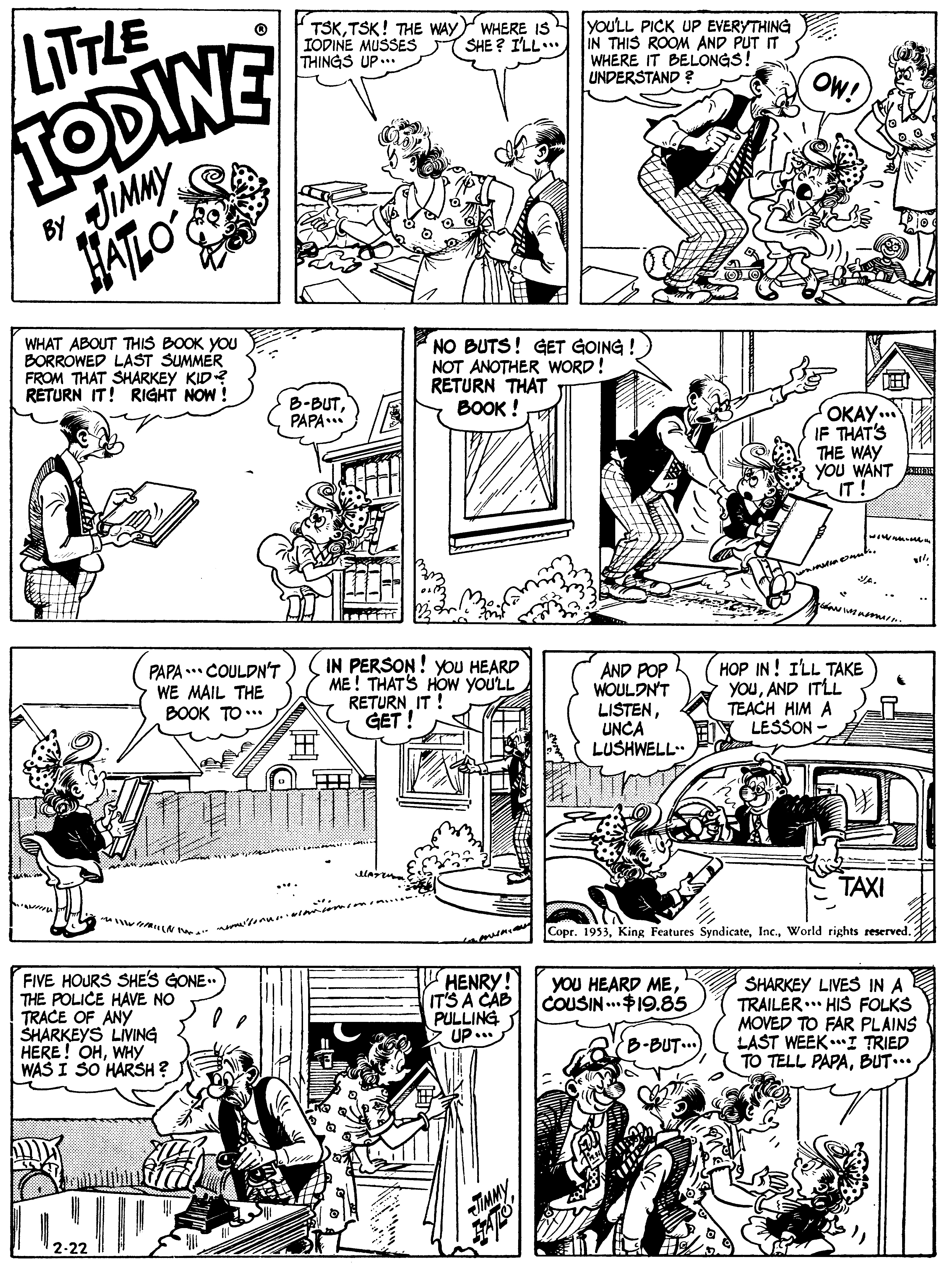 Little Iodine Sundays Comic Strip 1953-02-22 | Comics Kingdom