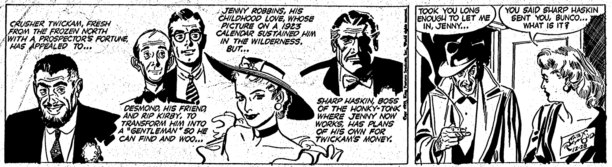 Rip Kirby Comic Strip 1953-12-28 | Comics Kingdom