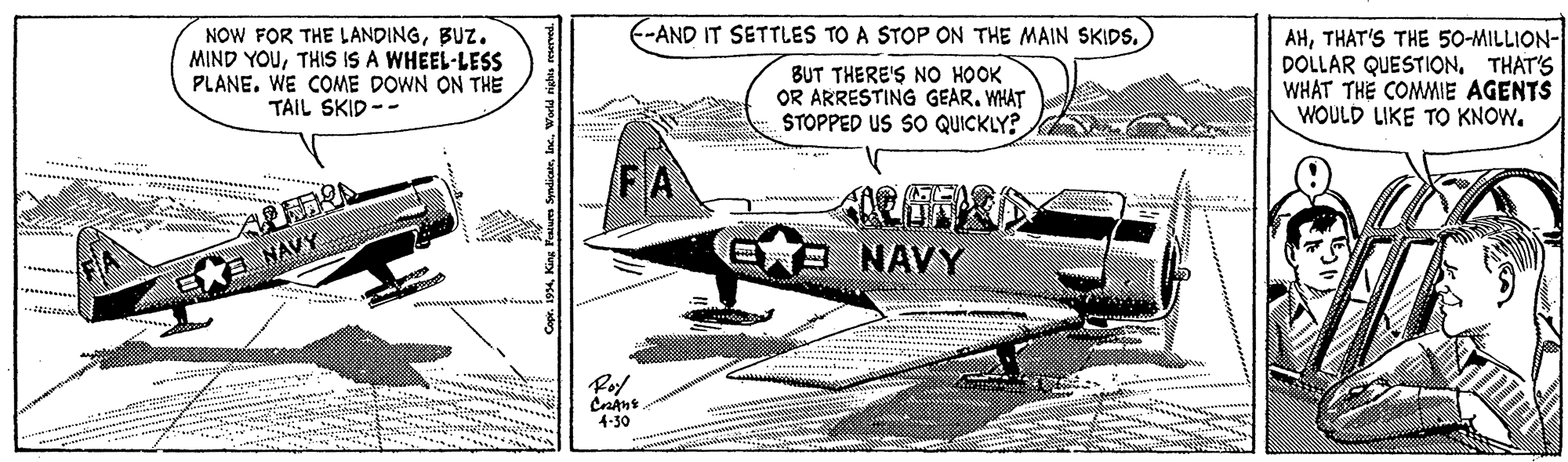 Buz Sawyer Comic Strip 1954-04-30 | Comics Kingdom