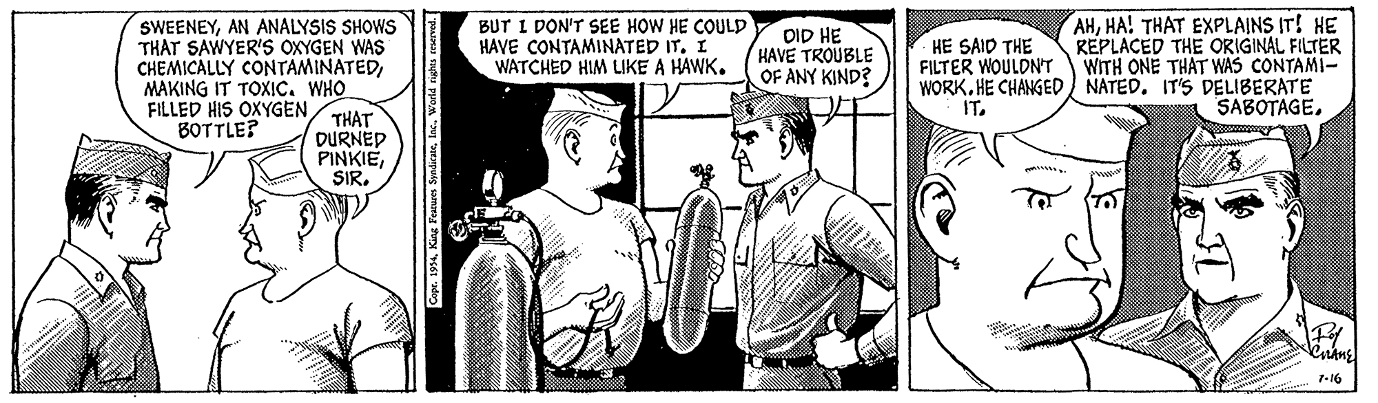Buz Sawyer Comic Strip 1954-07-16 | Comics Kingdom