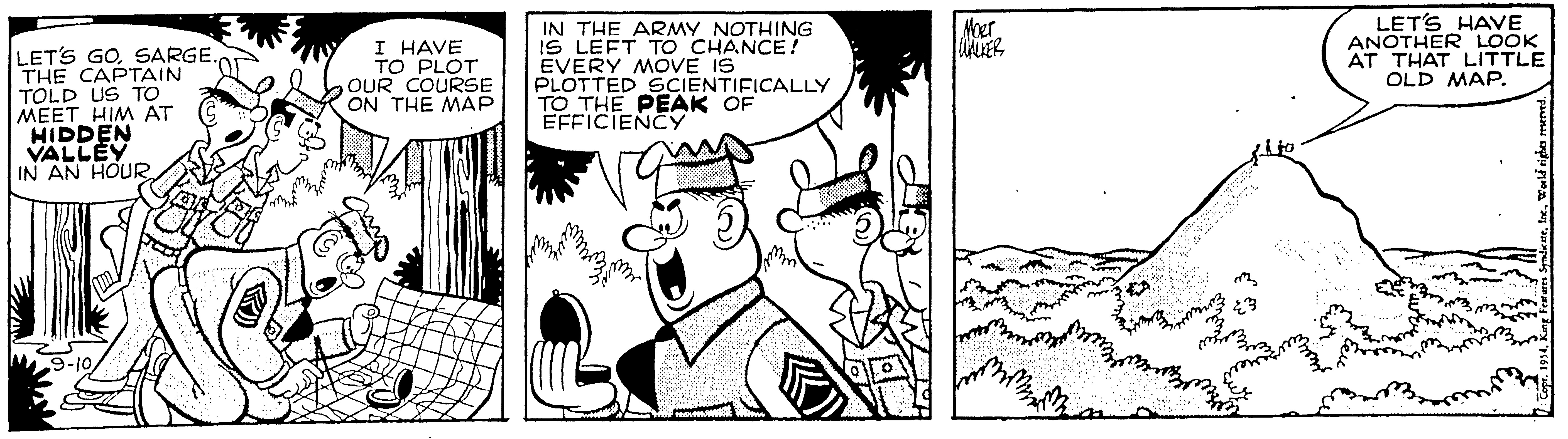 Beetle Bailey Vintage Comic Strip 1954-09-10 | Comics Kingdom