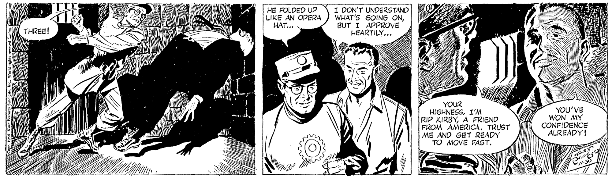 Rip Kirby Comic Strip 1954-11-30 | Comics Kingdom
