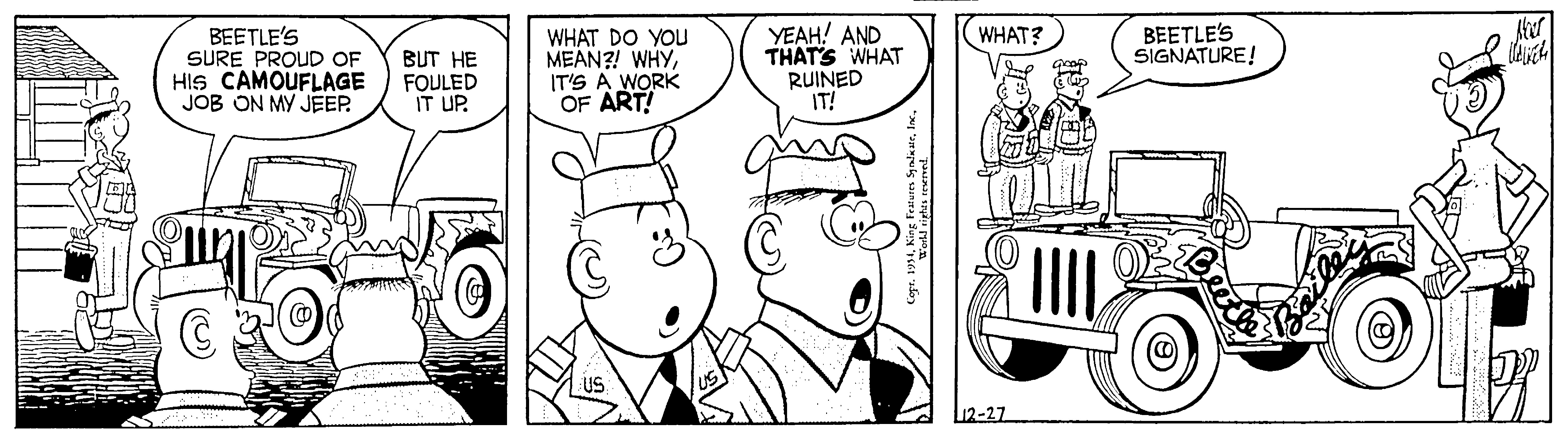 Beetle Bailey Vintage Comic Strip 1954-12-27 | Comics Kingdom