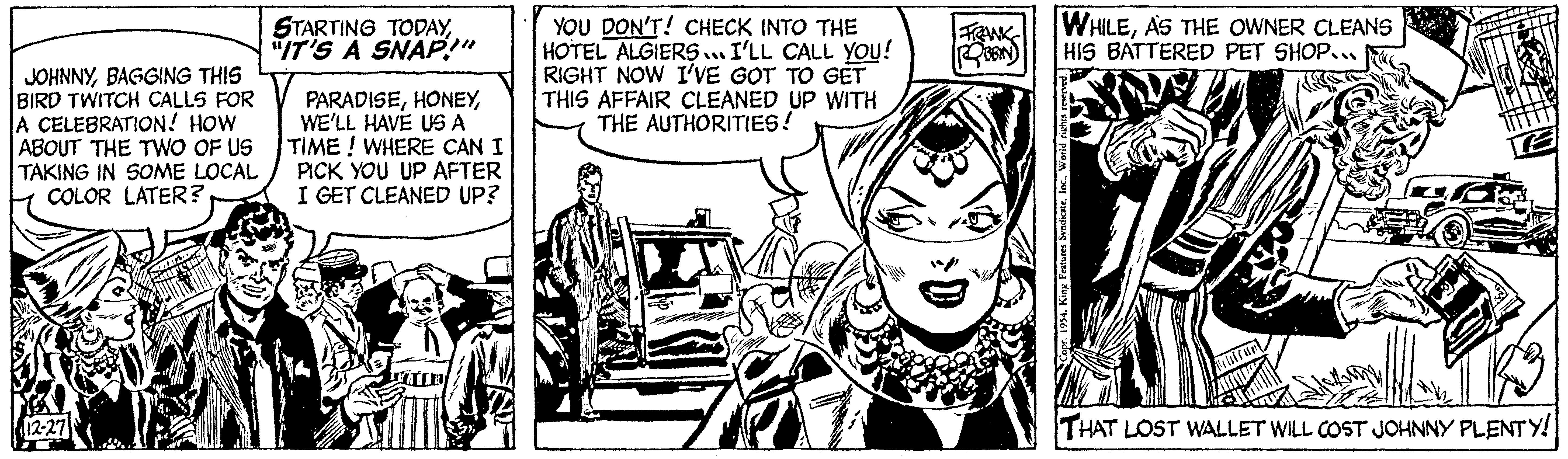 Johnny Hazard Comic Strip 1954-12-27 | Comics Kingdom