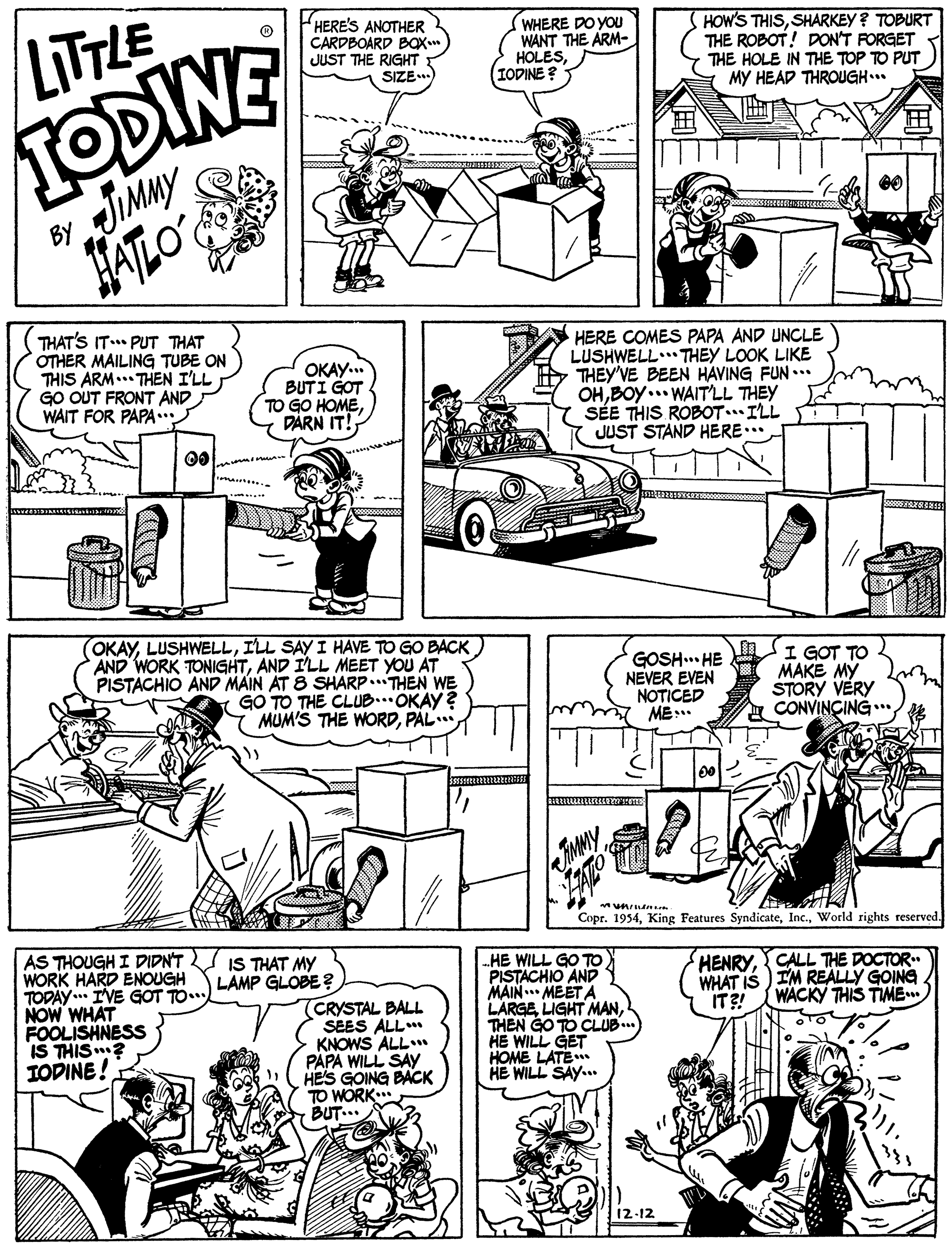 Little Iodine Sundays Comic Strip 1954-12-12 | Comics Kingdom