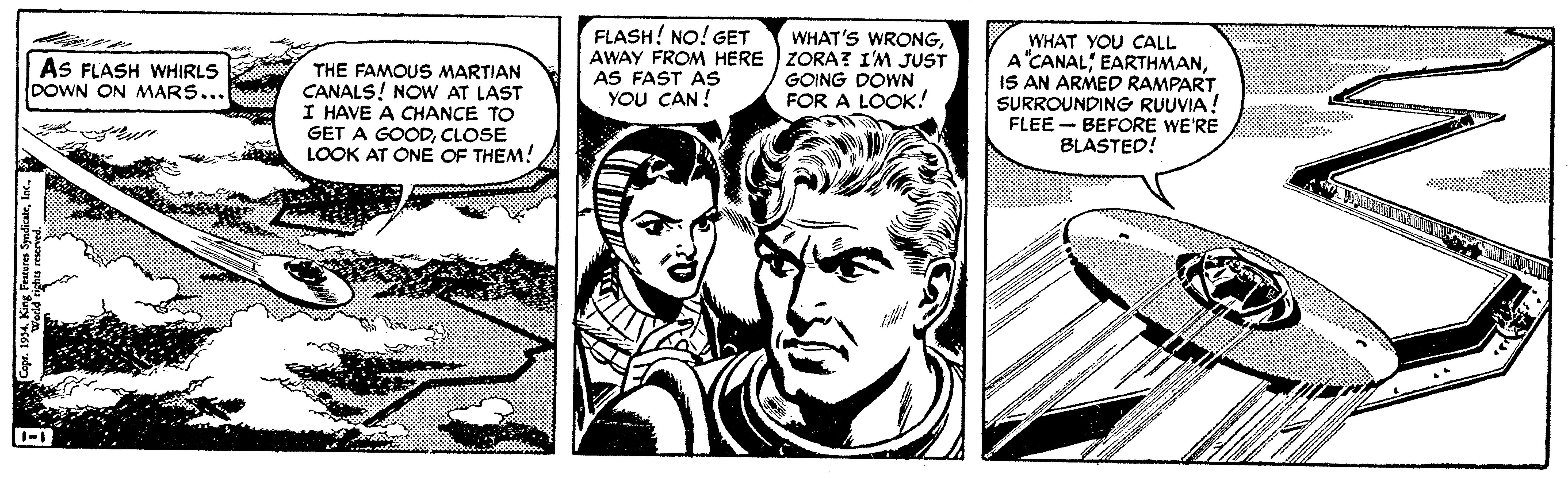 Flash Gordon Vintage Comic Strip 1955-01-01 | Comics Kingdom