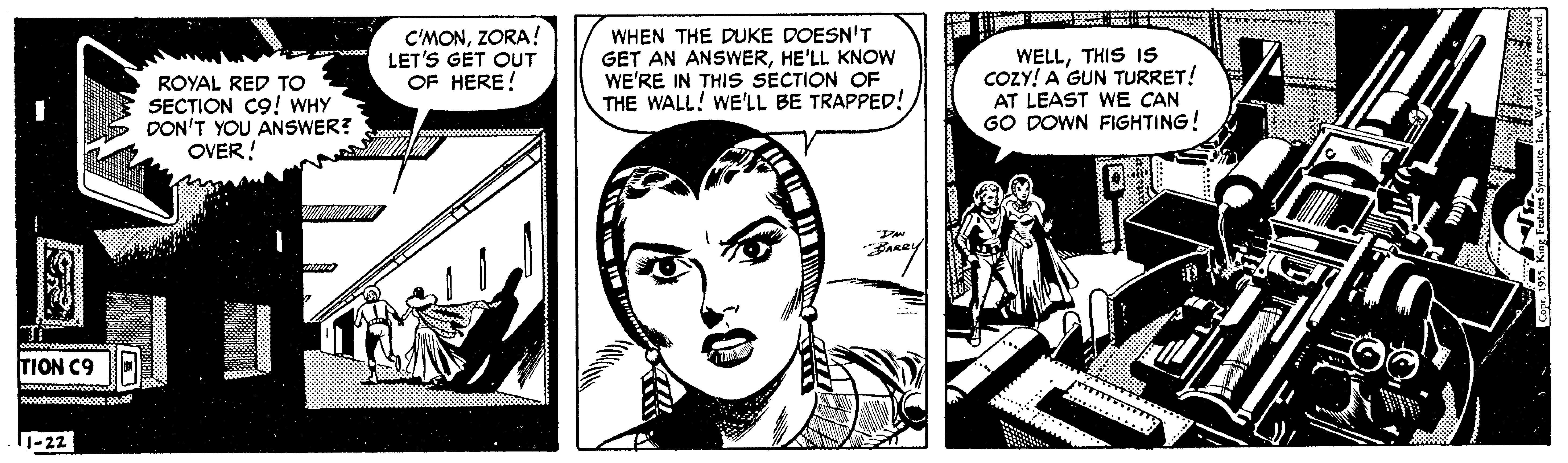 Flash Gordon Vintage Comic Strip 1955-01-22 | Comics Kingdom