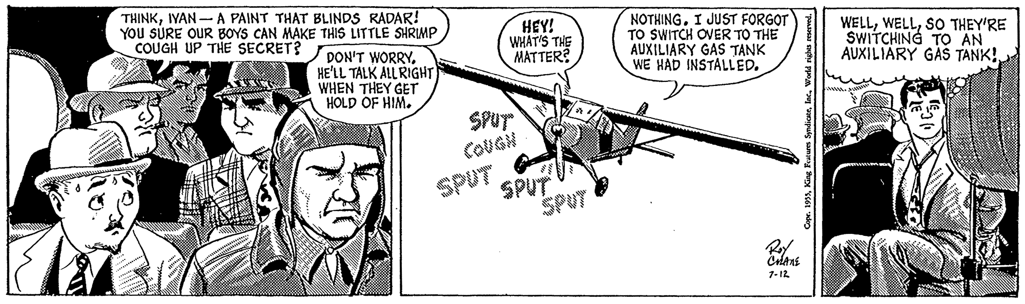 Buz Sawyer Comic Strip 1955-07-12 | Comics Kingdom