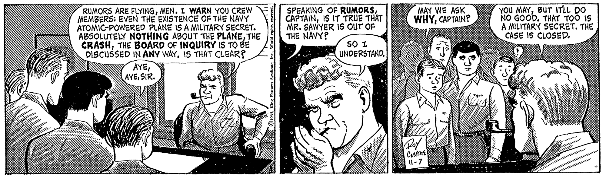 Buz Sawyer Comic Strip 1955-11-07 | Comics Kingdom