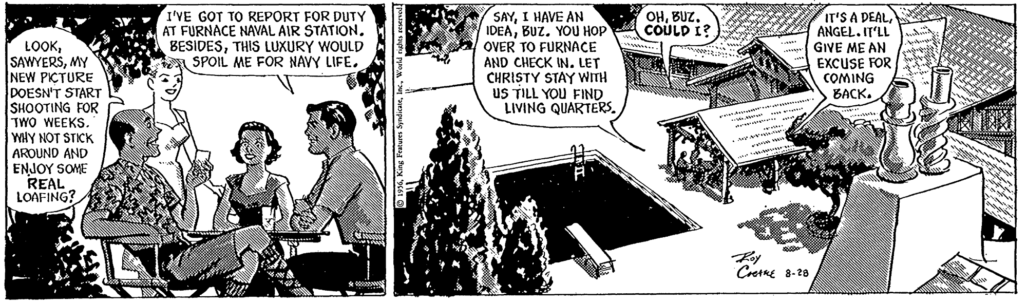 Buz Sawyer Comic Strip 1956-08-28 | Comics Kingdom