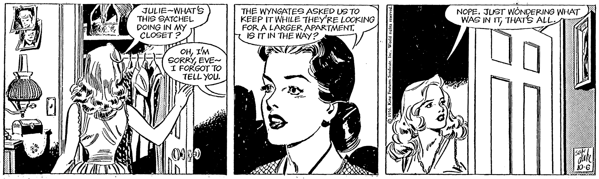 Heart Of Juliet Jones Comic Strip 1956-10-06 | Comics Kingdom