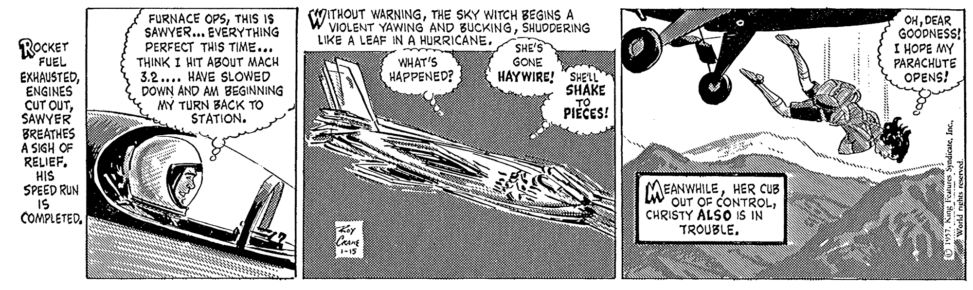 Buz Sawyer Comic Strip 1957-01-15 | Comics Kingdom