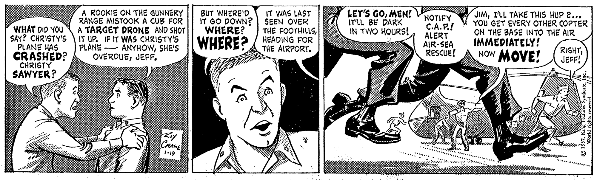 Buz Sawyer Comic Strip 1957-01-19 | Comics Kingdom