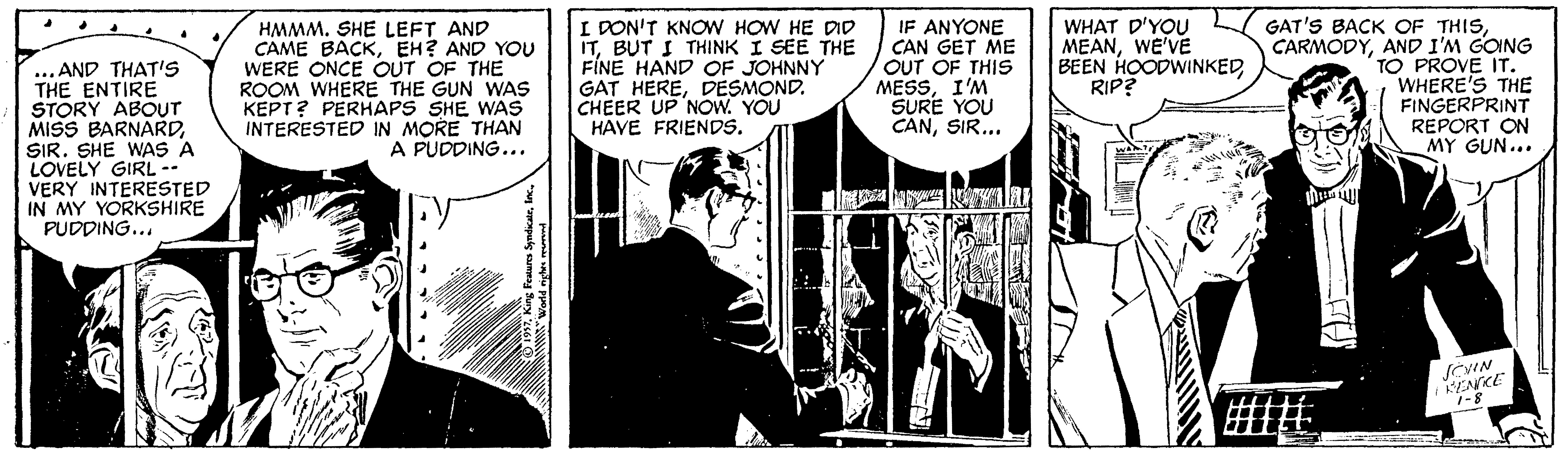 Rip Kirby Comic Strip 1957-01-08 | Comics Kingdom