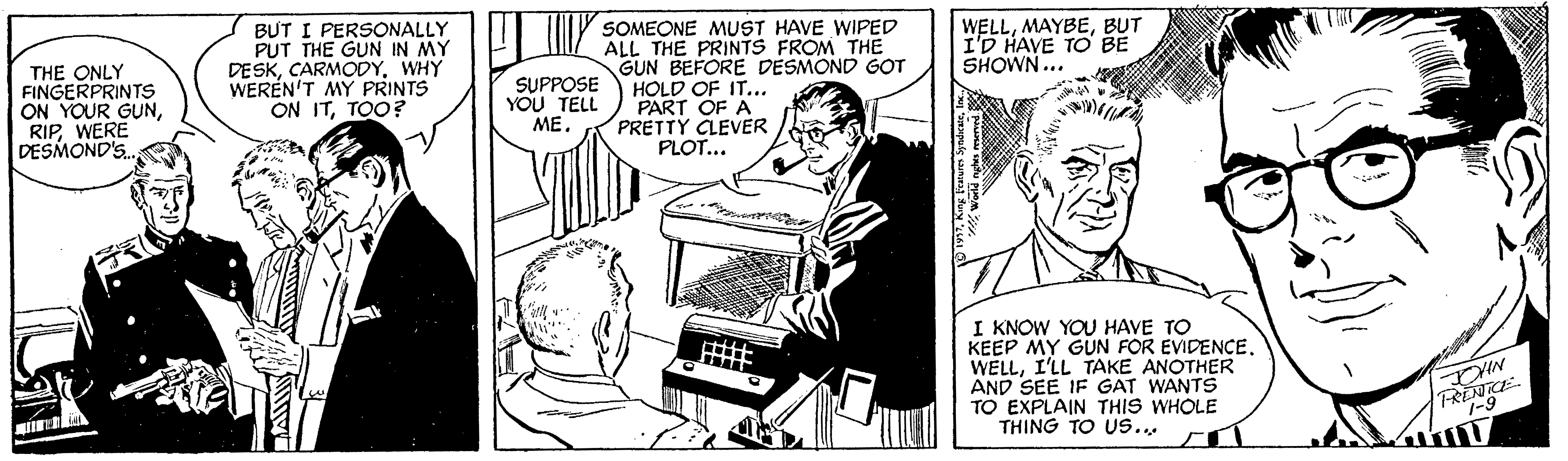 Rip Kirby Comic Strip 1957-01-09 | Comics Kingdom